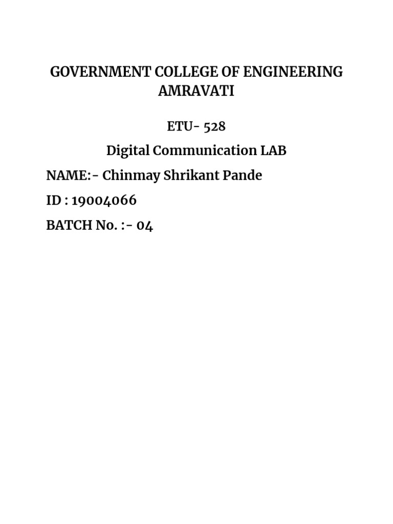 DComm Practical | PDF | Modulation | Sampling (Signal Processing)