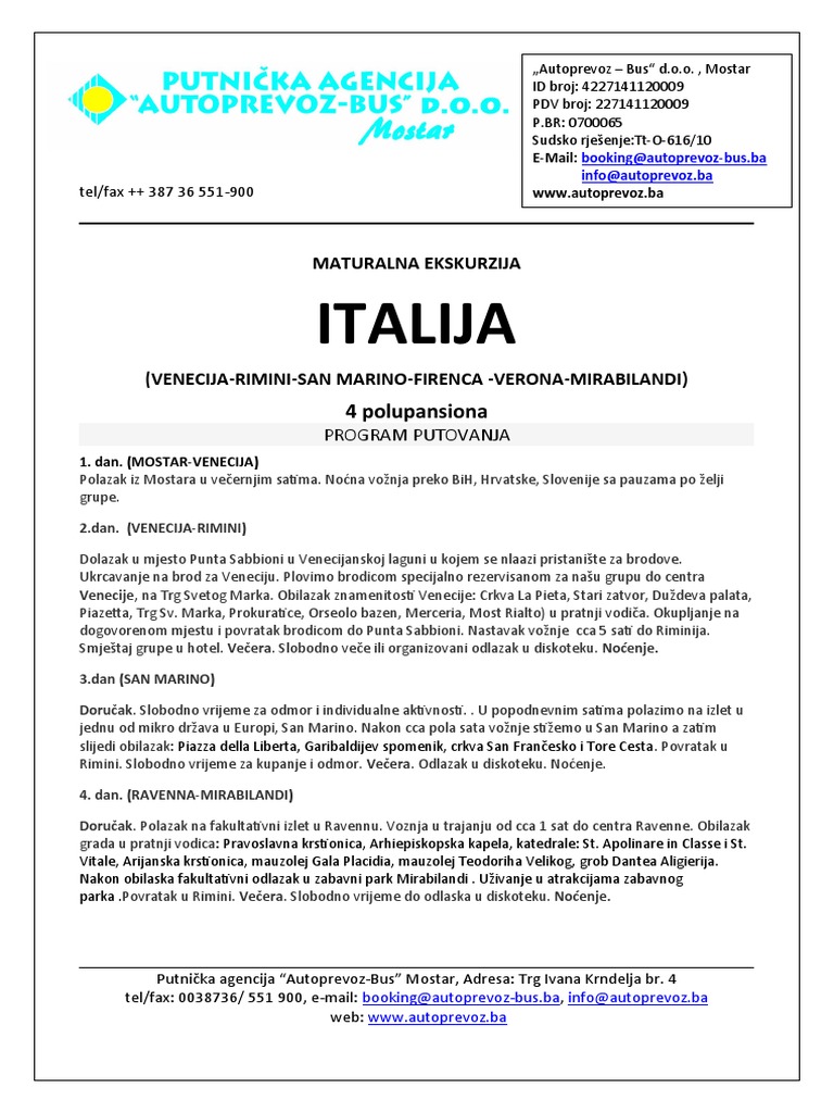 Italija 7 Dana | PDF