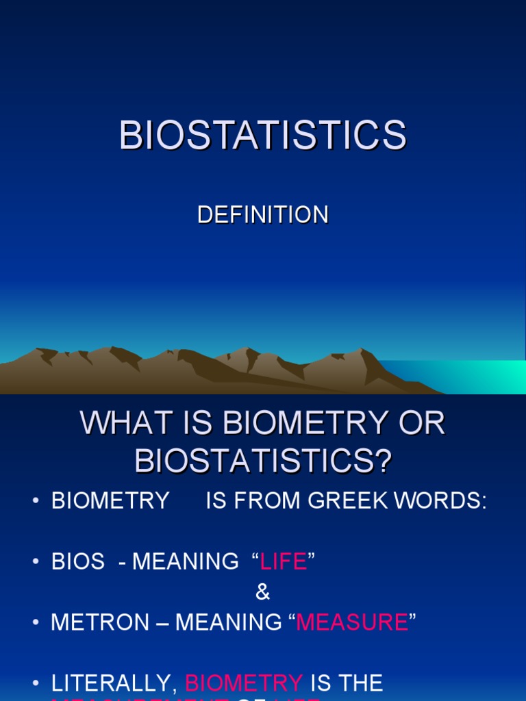 Biostatistics - Anr312 PWR PT Lecture (April, 2020) | PDF | Probability ...