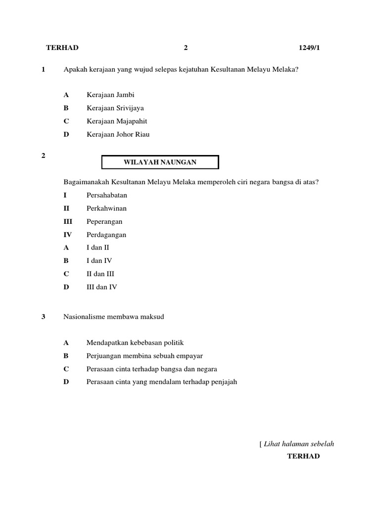 Sej Trial Sarawak 2021 S2 | PDF