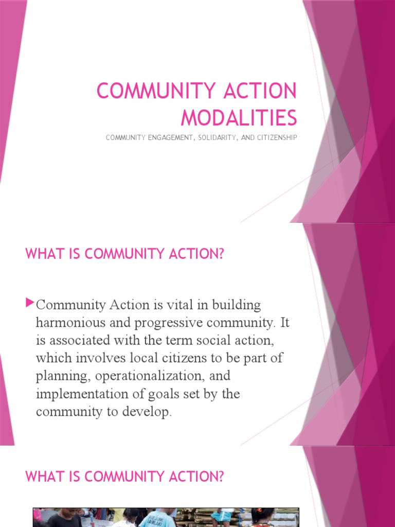 Community Action Modalities 1 Pdf Community Citizenship