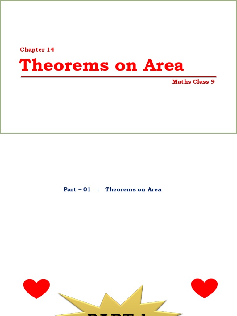 14 Theorems On Area (CLASS SHEET) | PDF | Rectangle | Area