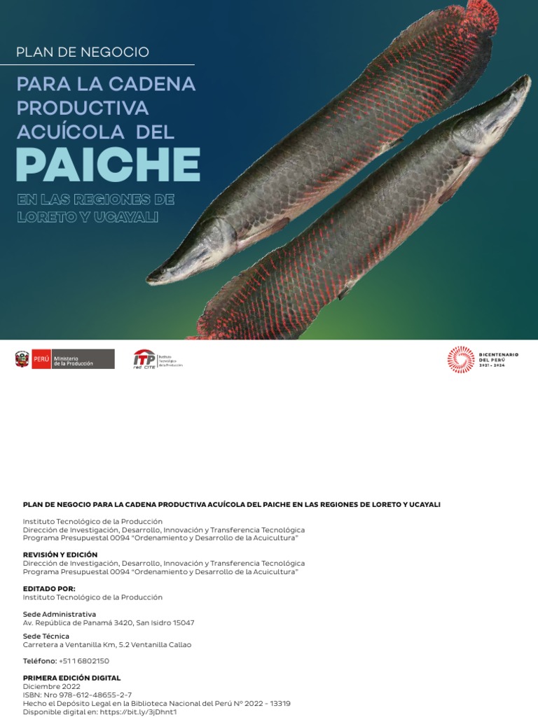 Plan de Negocio del Paiche en Perú | PDF | Acuicultura | Perú