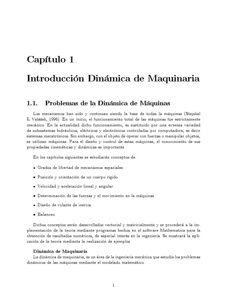 Capitulo 1 DM3 D | PDF | Fuerza | Dinámica (Mecánica)