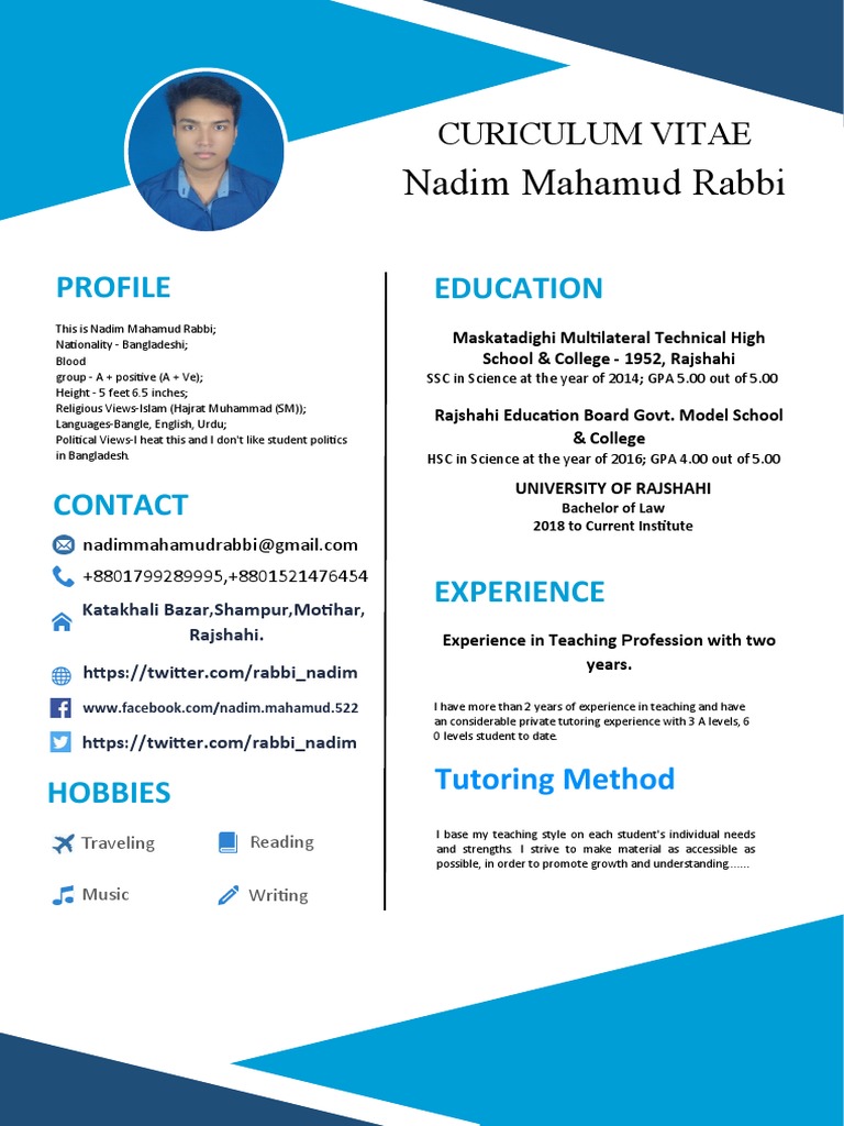Compleate Resume Single Page | PDF | Secondary Education
