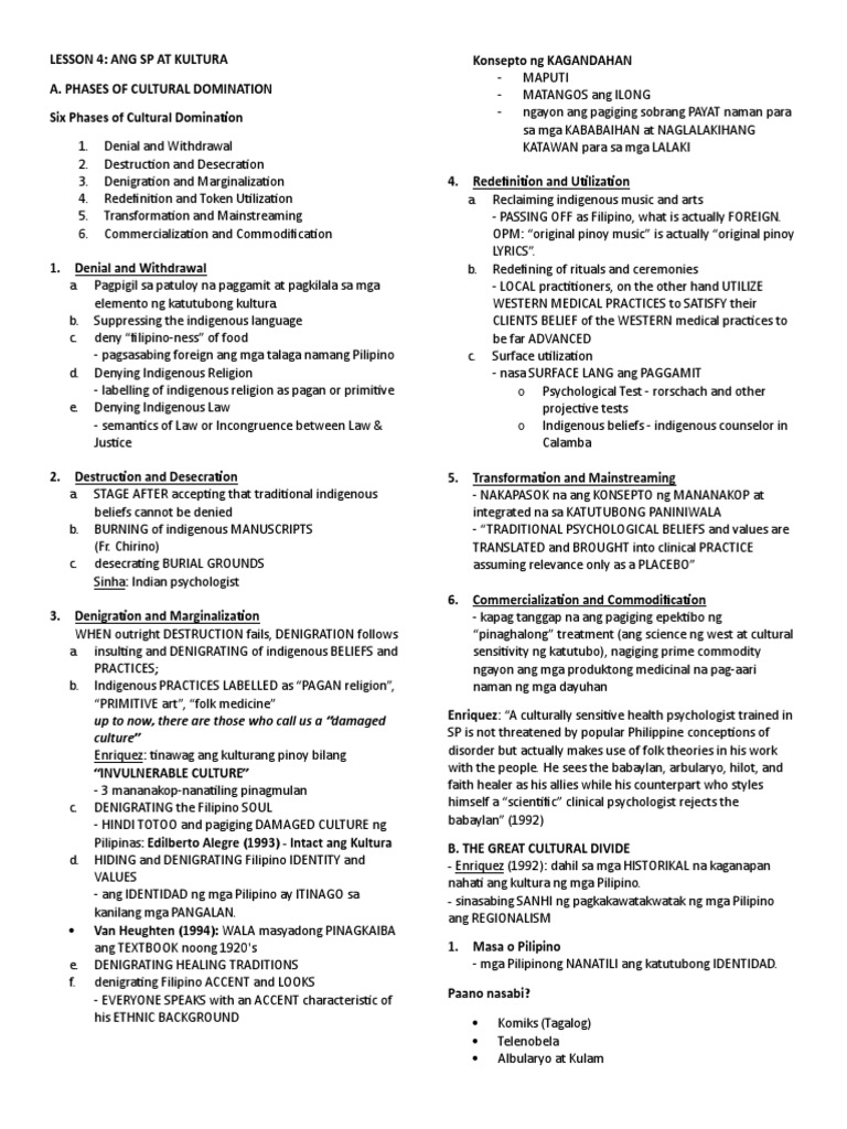 Lesson 4 - Ang SP at Kultura PDF | PDF