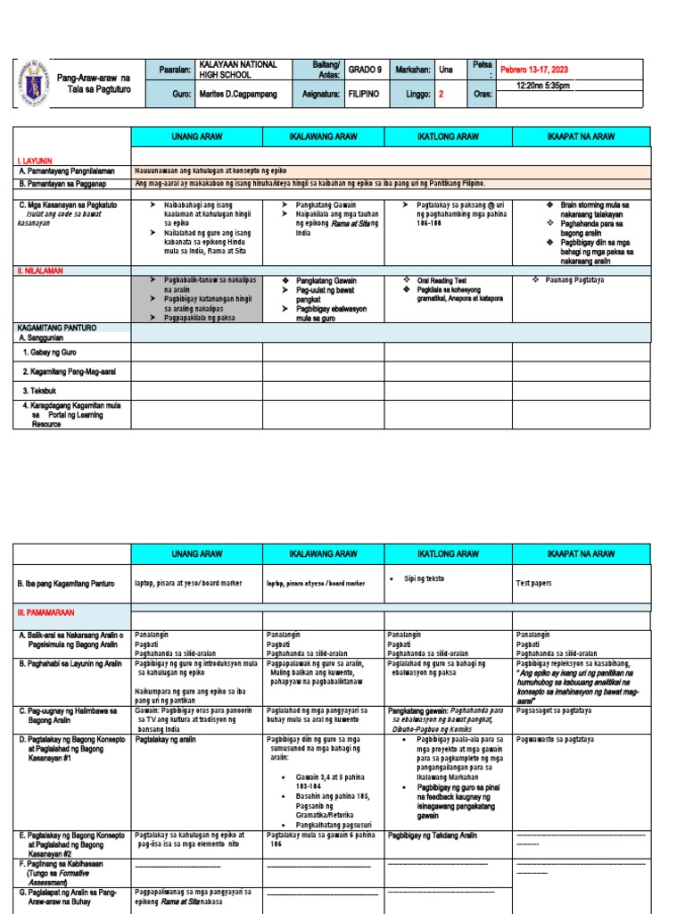 FIL 9 DLL Final | PDF