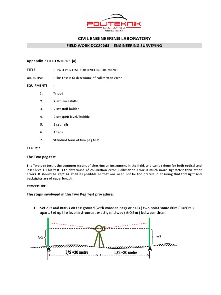 Lab Sheet Dcc20063 I Kemaskini 7 2 23 Download Free Pdf Surveying