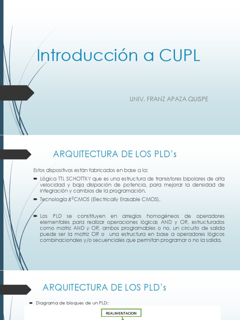 Introducción A CUPL 1 | PDF | Tecnología digital | Diseño