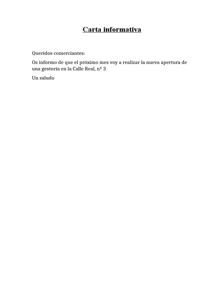 Carta Informativa | PDF