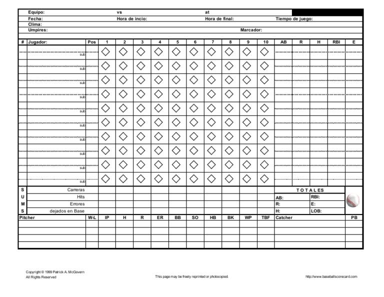 Beisbol Score PDF | PDF