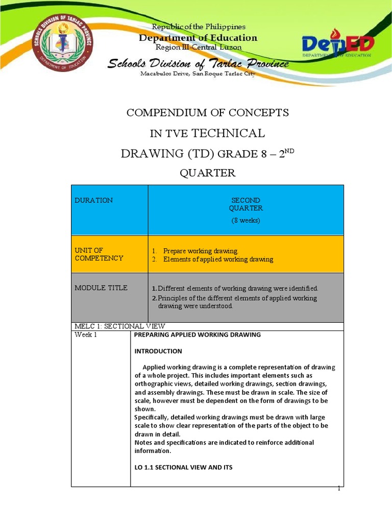 Grade 8 Technical Drawing Concepts | PDF | Drawing | Technical Drawing