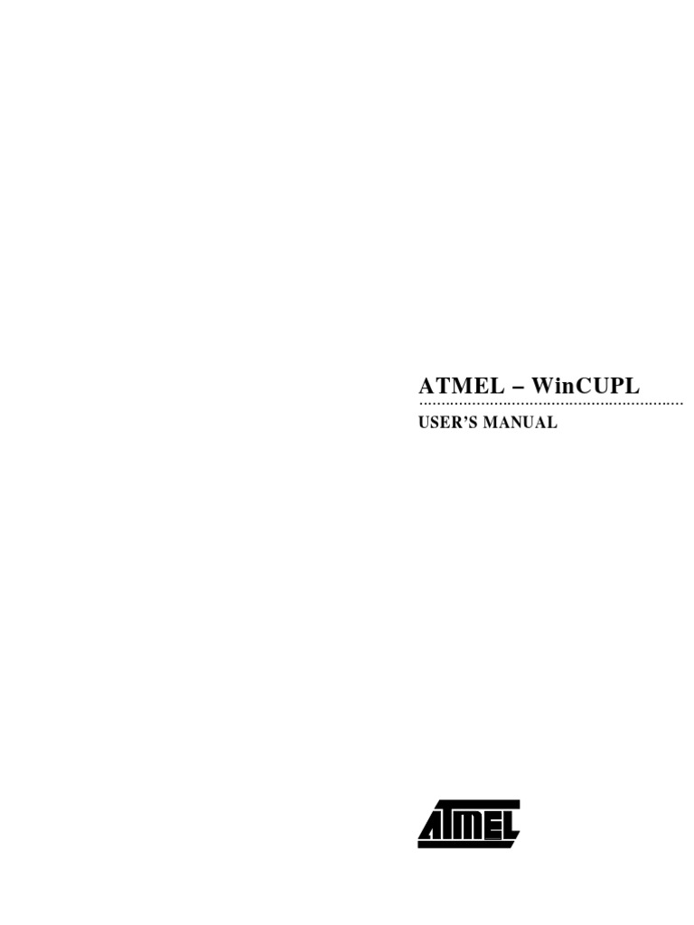 Manual de Usuario ATMEL - WinCUPL | PDF | Field Programmable Gate Array | Logic Gate
