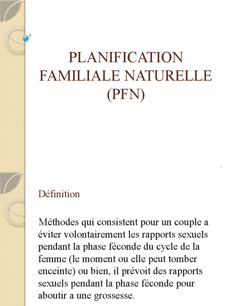 Méthodes de Planification Familiale Naturelle | PDF | Contraception ...
