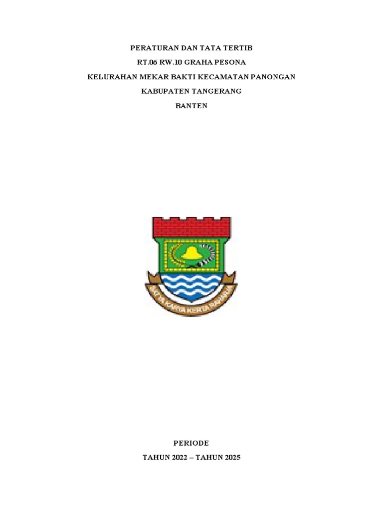 Peraturan RT.06 RW.10 Graha Pesona | PDF | Griya & Taman | Hukum