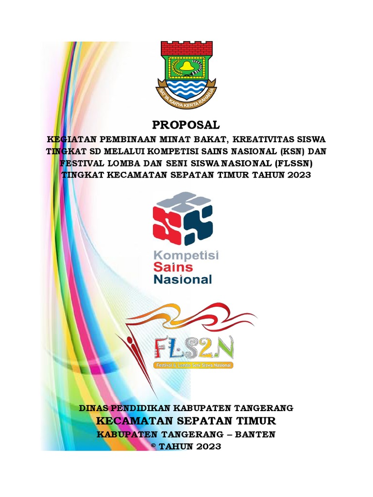 PROPOSAL KEGIATAN KSN, FLSSN_SEPATAN TIMUR_2023 | PDF