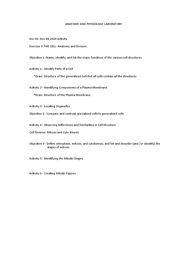 Anaphy Lab Exercise 3 | PDF