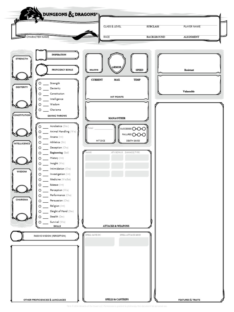 Clockwork Dragon Variant Character Sheet PDF | PDF | Gary Gygax Games ...