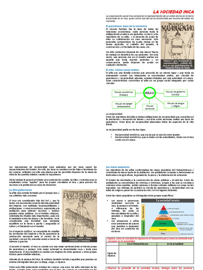 4.x La Sociedad Inca - Personalizado | PDF | Imperio Inca