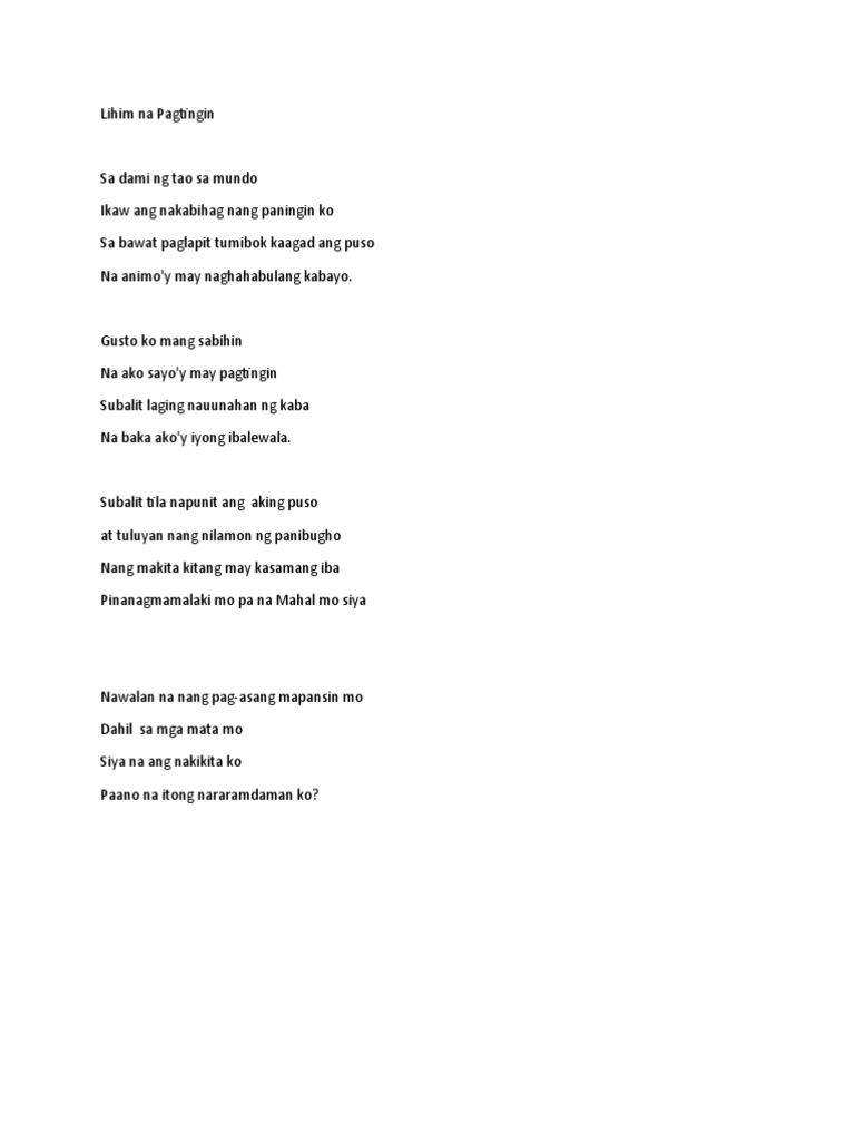 Lihim Na Pagtingin | PDF