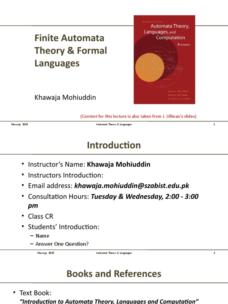 FATFL 01 Introduction | Download Free PDF | Automata Theory | Computational Complexity Theory