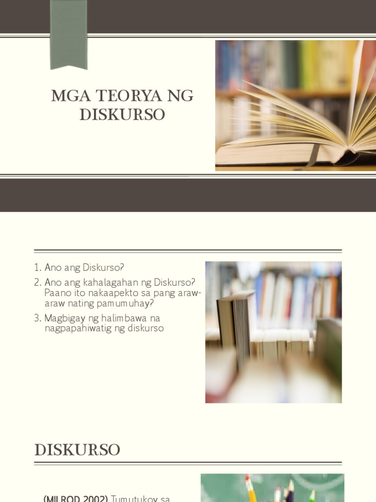 Mga Teorya NG Diskurso | PDF