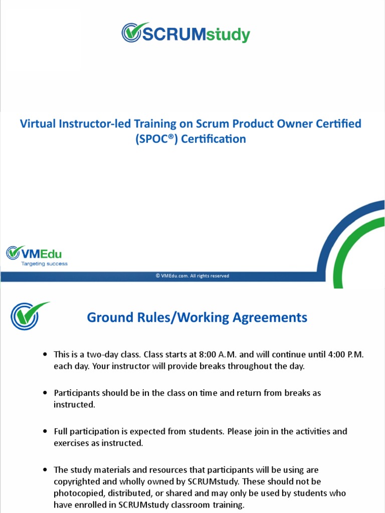 SPOC Presentation Virtual Student - 4thedition | PDF | Scrum (Software ...
