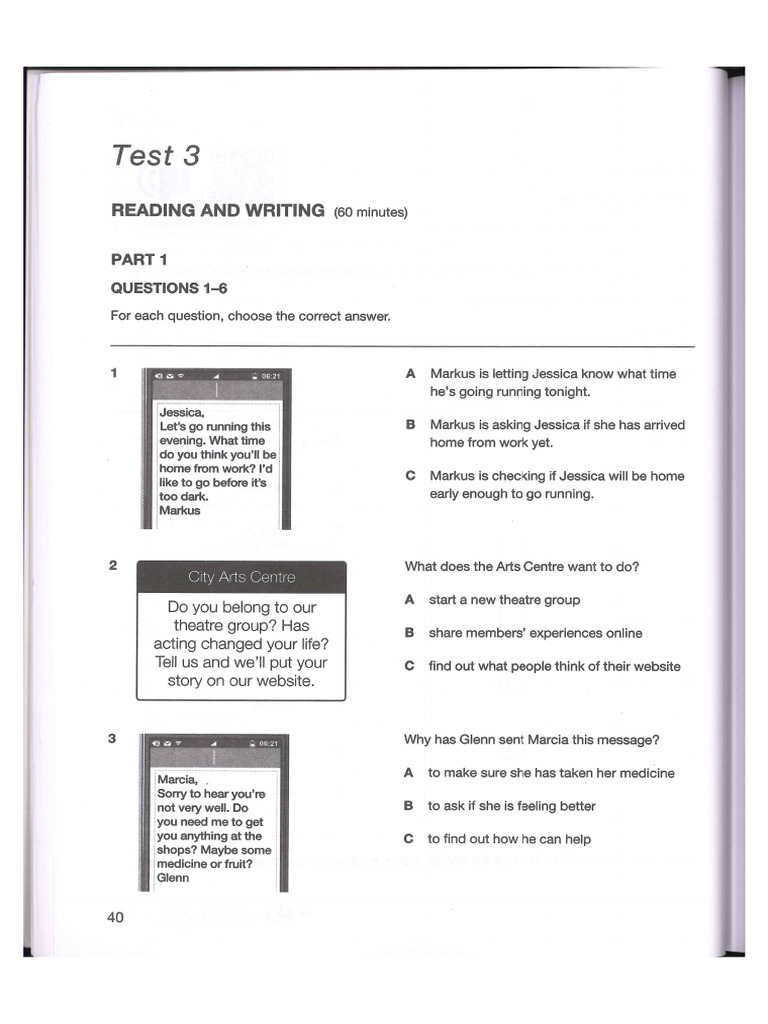 KET 标准版2 test 3 | PDF