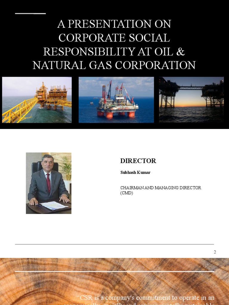 A Presentation On Corporate Social Responsibility at Oil | PDF ...