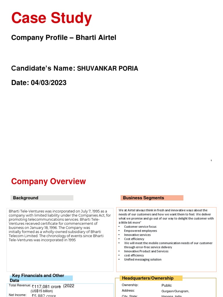 Airtel Shuva NEW CASE STUDY | PDF | Economies | Service Industries