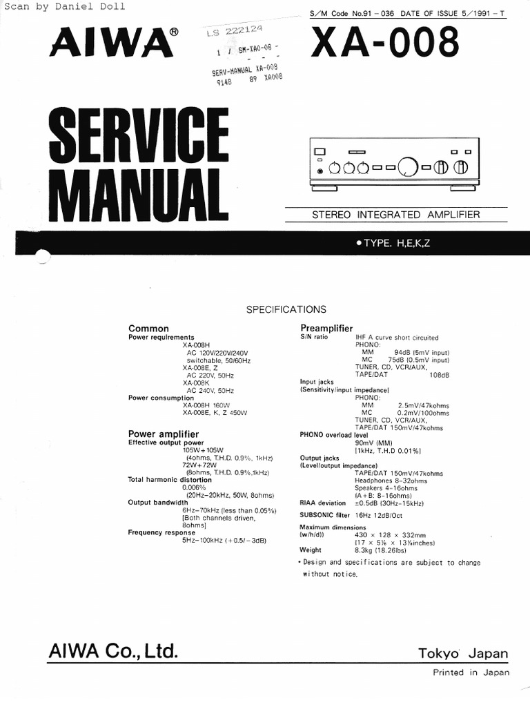 Aiwa XA-008-Service-Manual | PDF