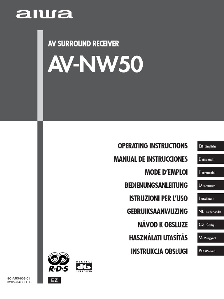 Aiwa AV NW50 Owners Manual | PDF | Loudspeaker | Video