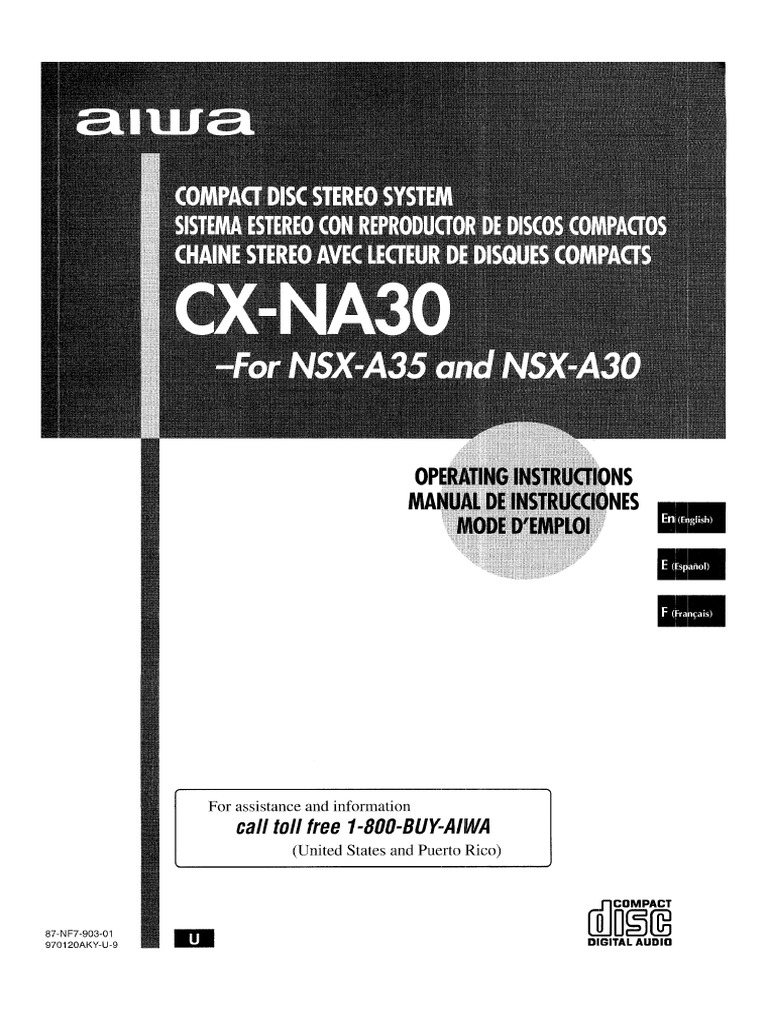 Aiwa CX NA30 Owners Manual | PDF
