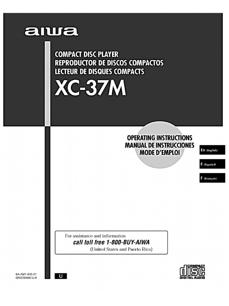 Aiwa XC 37M Owners Manual | PDF
