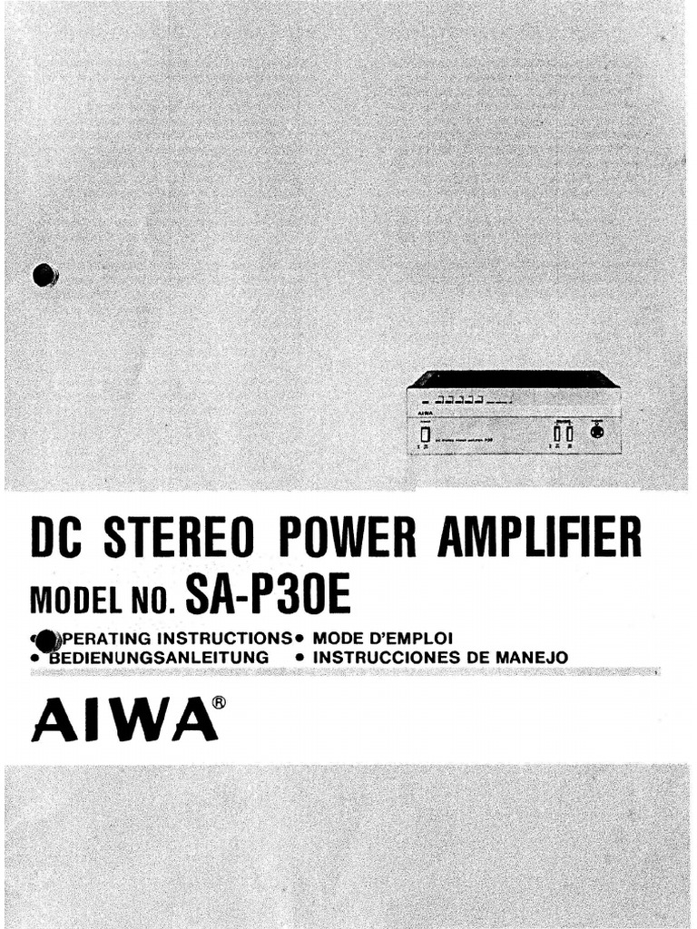 Aiwa SA P30E Owners Manual | PDF