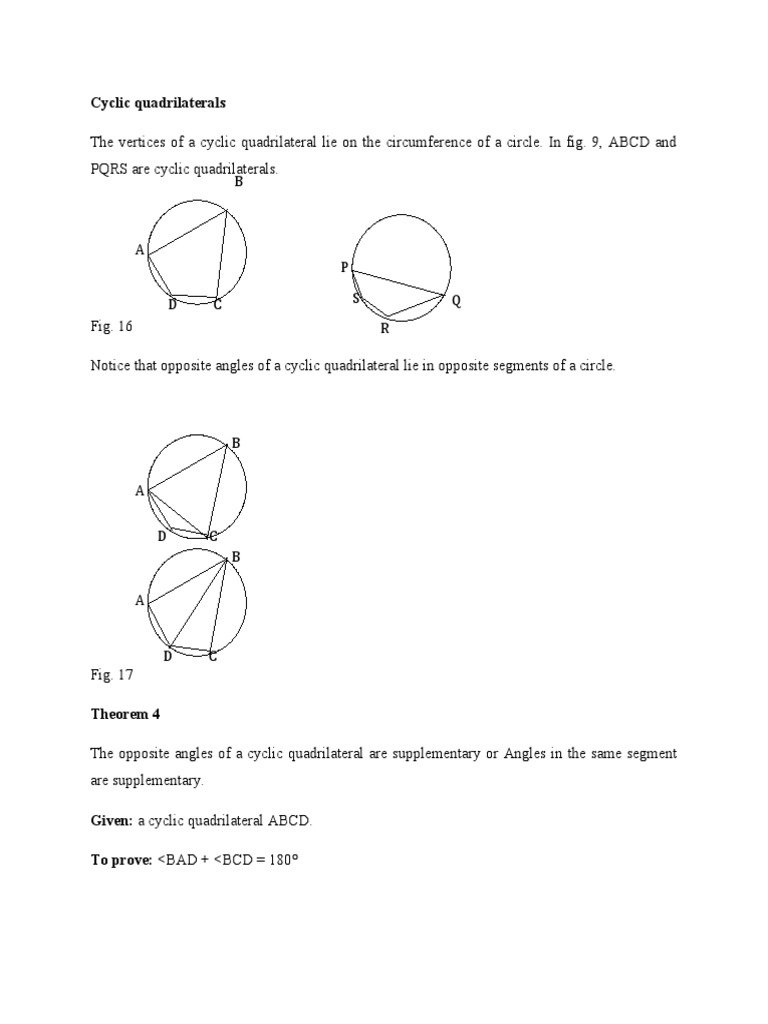 LESSON 3 - Cyclic Quadrilaterals | PDF | Circle | Euclidean Geometry