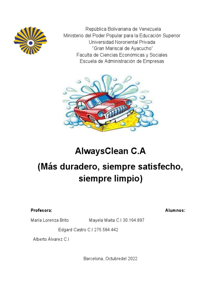 Modelos de Empresas y Gestión Autolavado | PDF | Marketing | Publicidad