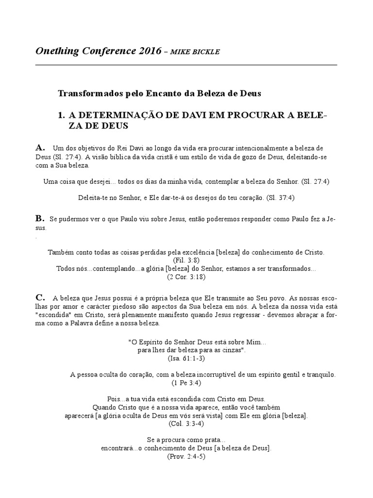 A Beleza de Deus na Vida de Davi | PDF | Beleza | Estrelas