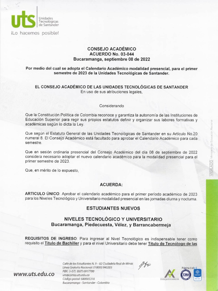 Calendario Academico 2023 | PDF | Justicia | Crimen y violencia