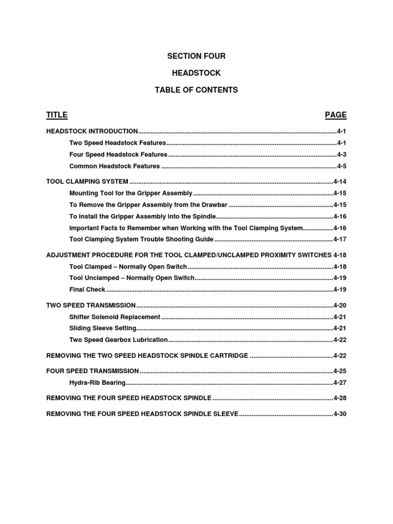 Giddings & Lewis Sect04 HDSTK | PDF