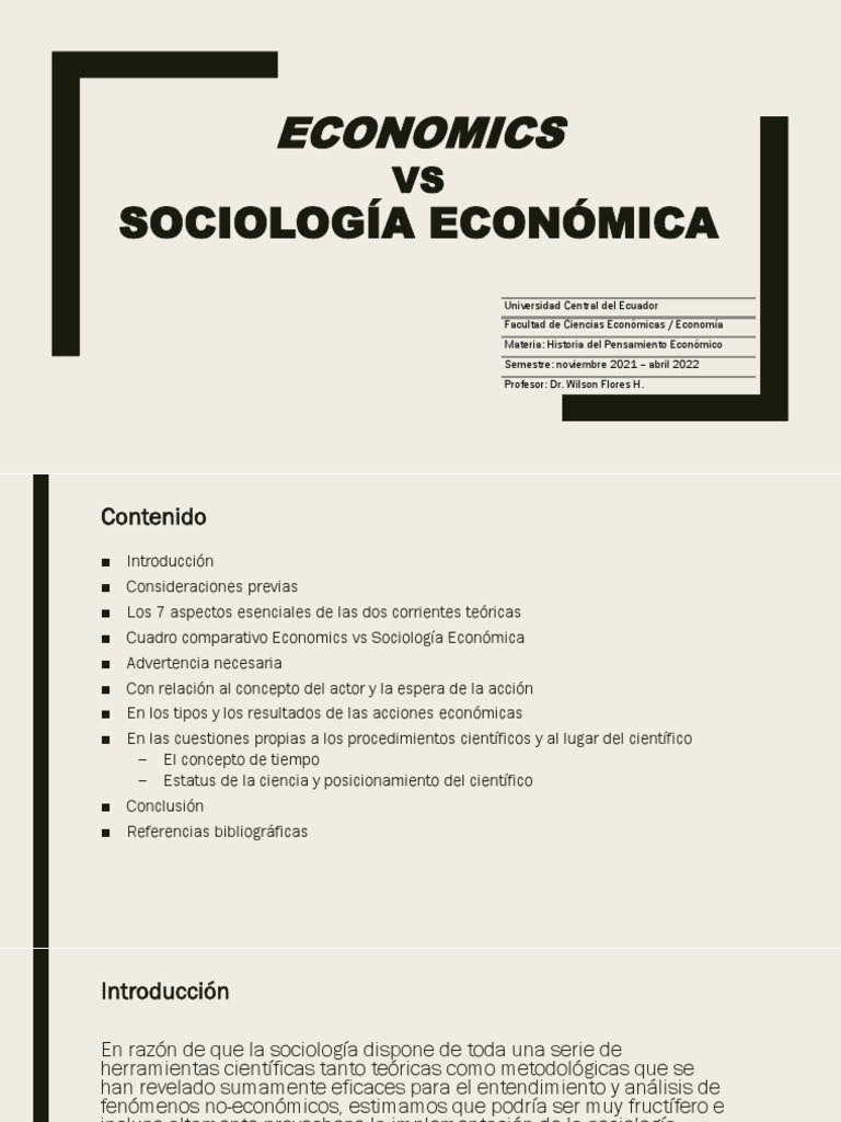 Economics: Sociología Económica | Descargar gratis PDF | Sociología | Economias