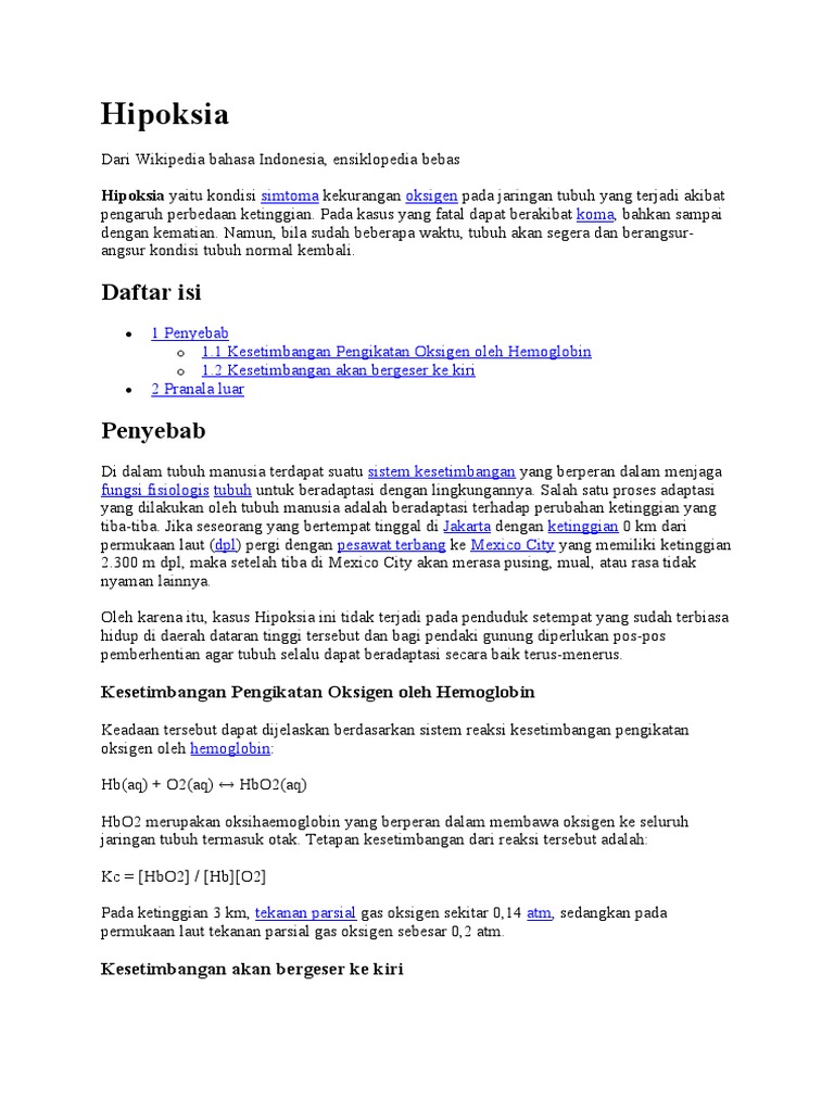 Hipoksia | PDF