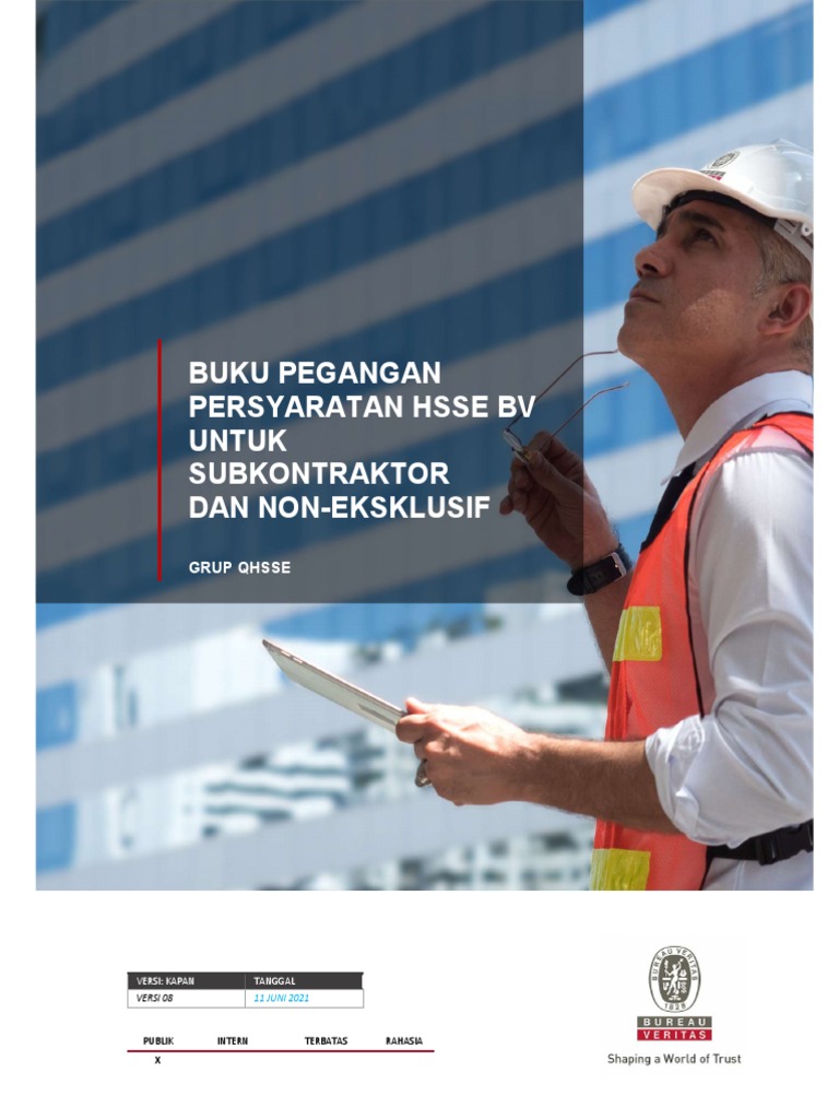 Panduan HSSE untuk Subkontraktor BV | PDF