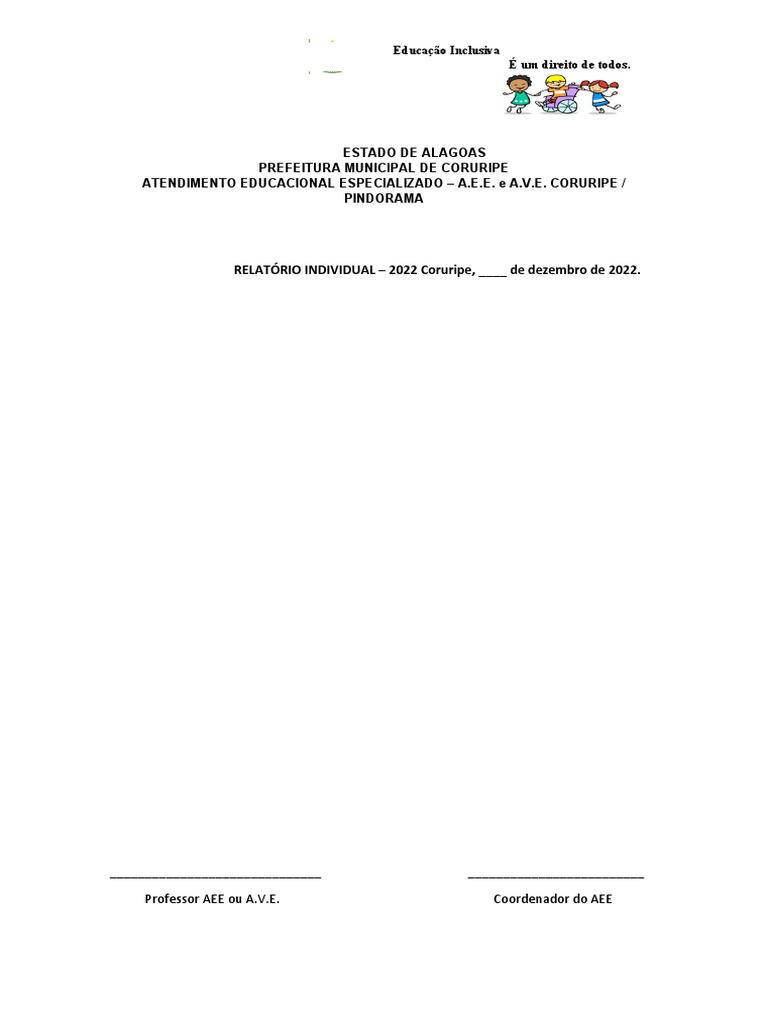 Ficha Aee Cabeçalho Pdf