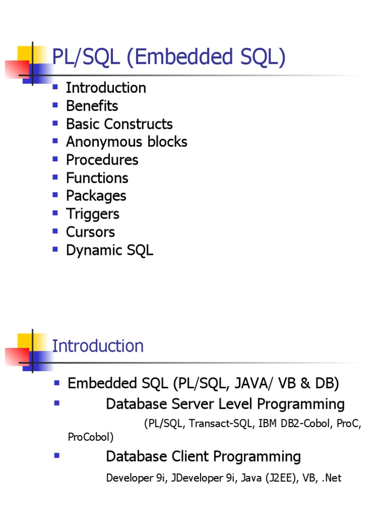 PLSQLPPT 2263 | PDF | Pl/Sql | Computer Programming