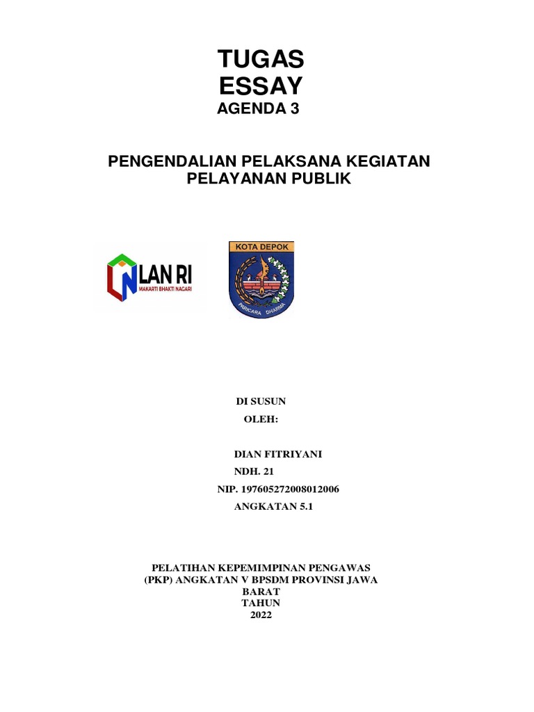 Tugas Essay Agenda III - PKP5.1 - Dian Fitriyani - 21 | PDF
