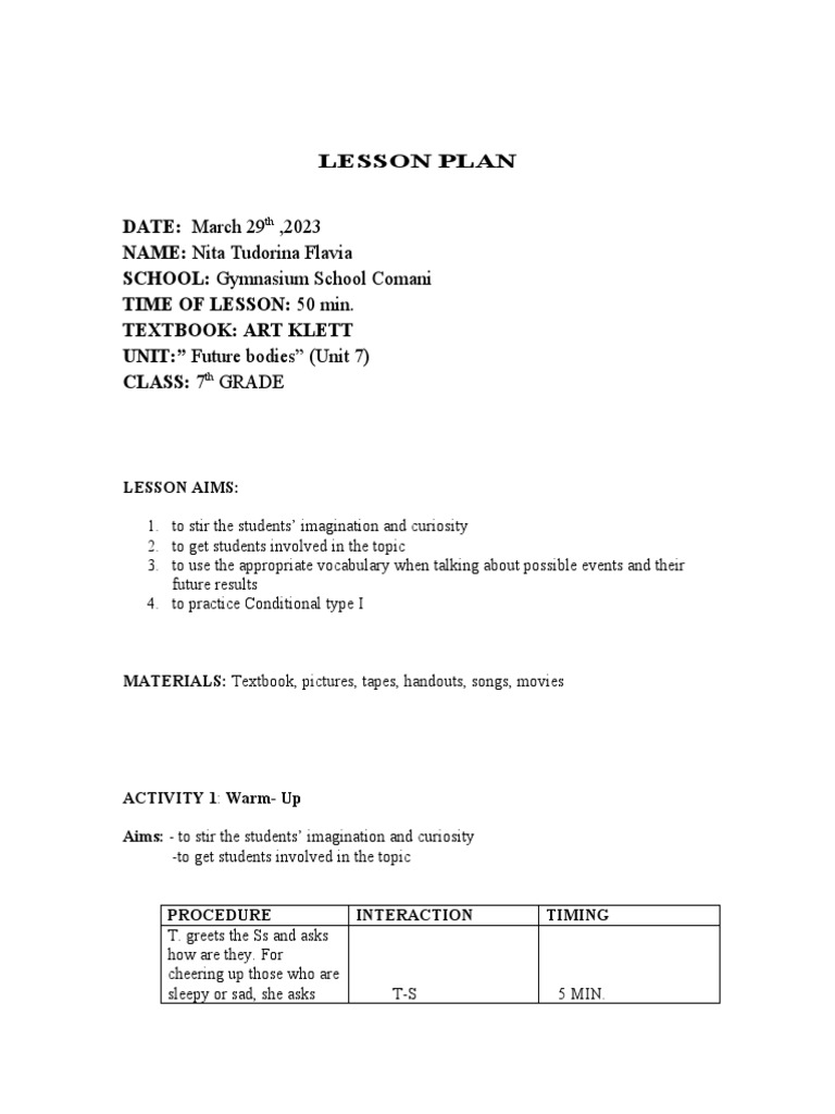 Conditional Type 1 Cls Vii Pdf Sentence Linguistics Grammatical