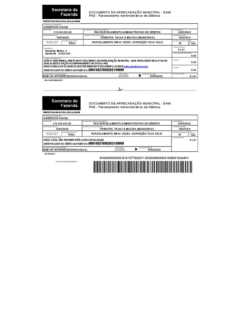 Dam Pad - Asa Refrigeracao | PDF | Dinheiro