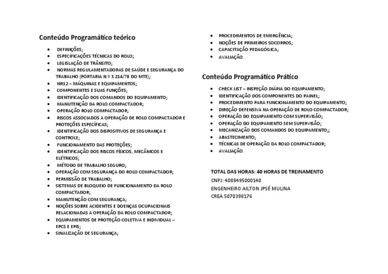 Conteúdo Programático RETRO | PDF