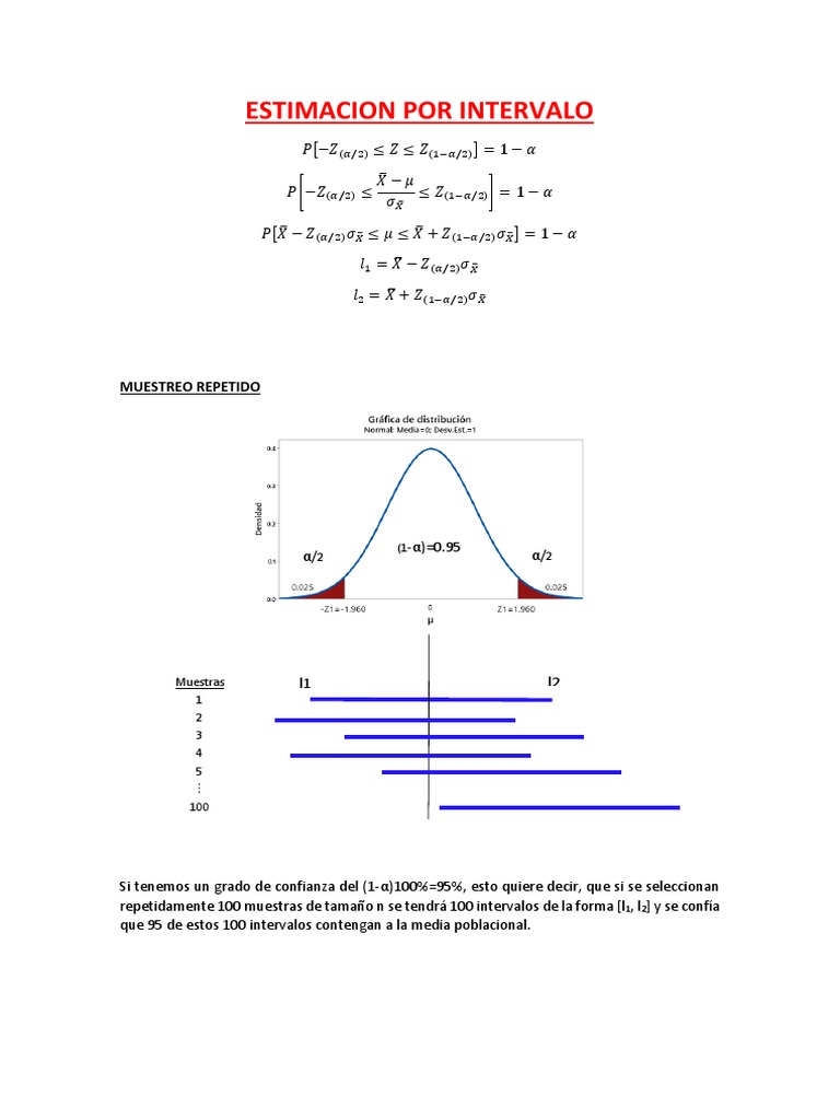 10estimacion Por Intervalo 1 PDF | PDF | Teoría de la estimación | Intervalo de confianza